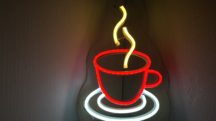 Café/Coffee em neon led - Lumin Led 3D