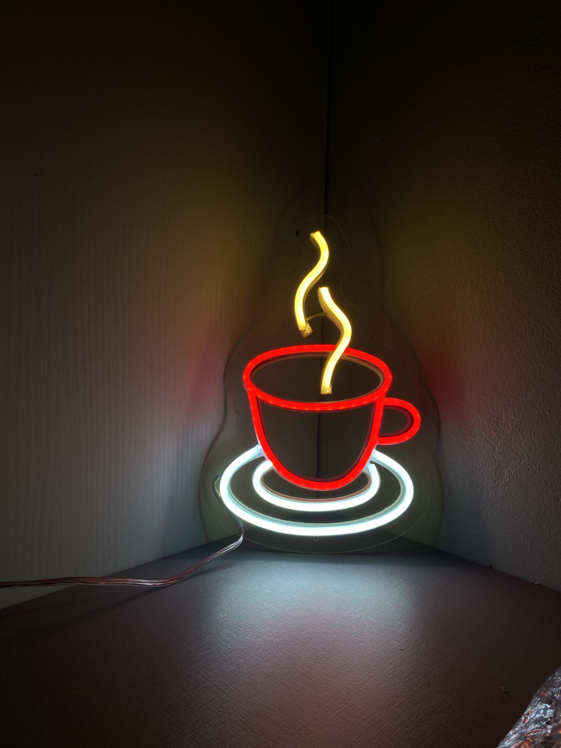 Café/Coffee em neon led - Lumin Led 3D